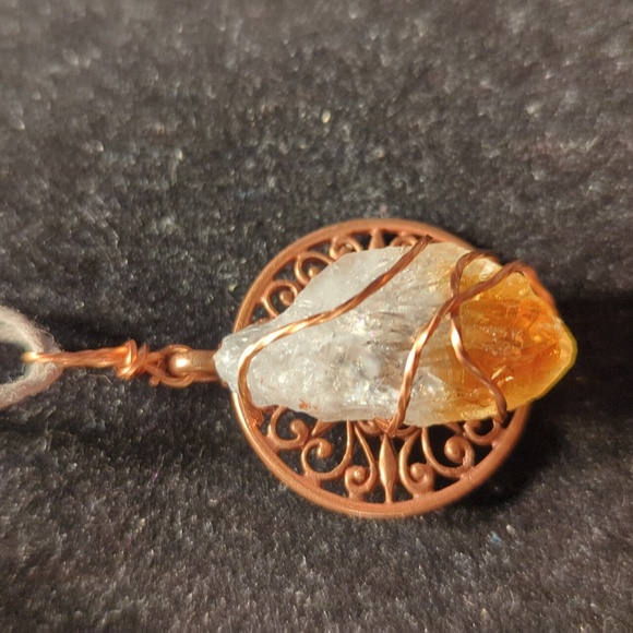 Accessories | Citrine And Copper Pendant | Poshmark